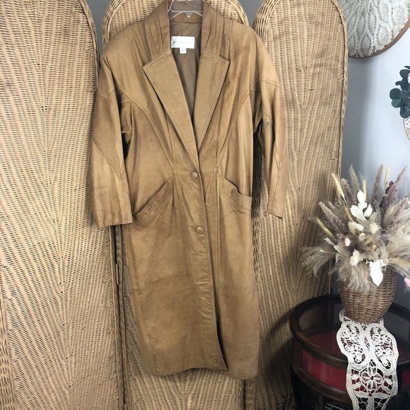 Michelle Stuart | Jackets & Coats | 989 Long Leather Jacket Women ...